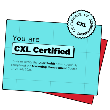 Marketing Management Certification Course | CXL Certified